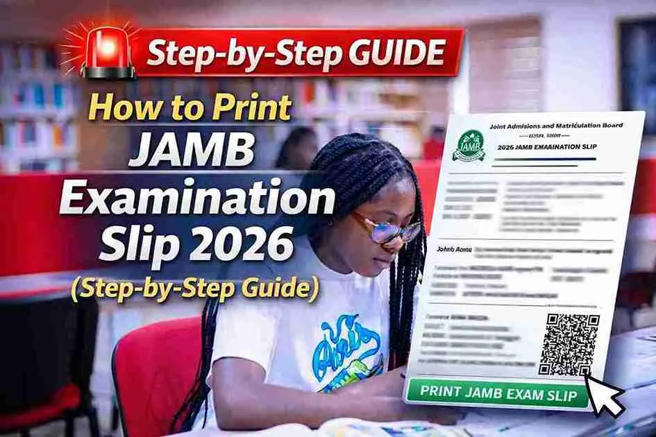 How To Print JAMB Examination Slip 2026 (Step-by-Step Guide)